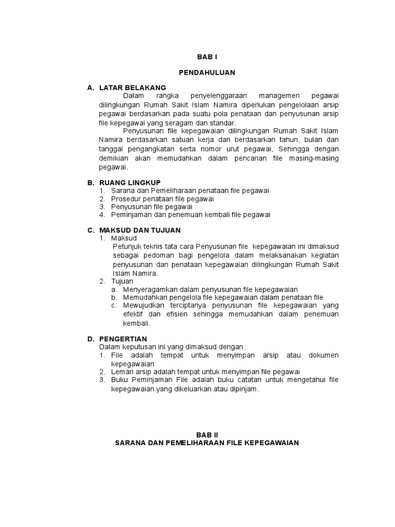 Panduan File Kepegawaian | PDF