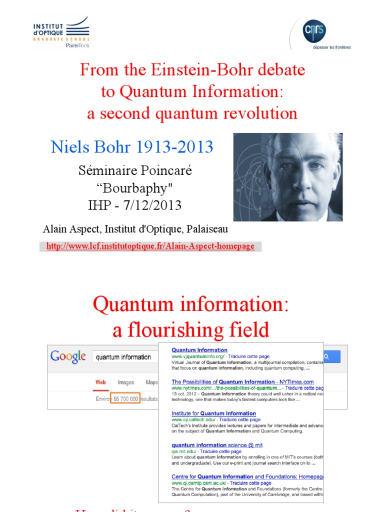 Aspect Slides | Download Free PDF | Quantum Entanglement | Quantum ...