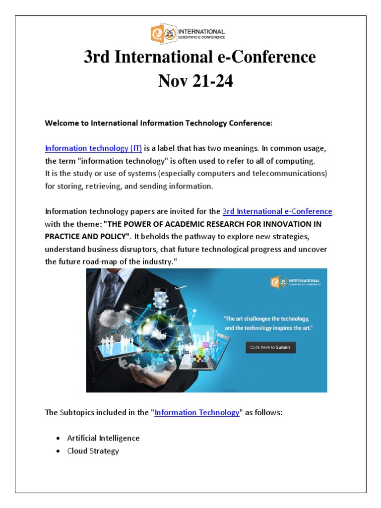 IT Research Conference 2023 | PDF