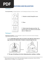 Diaphragmatic Breathing Technique | PDF