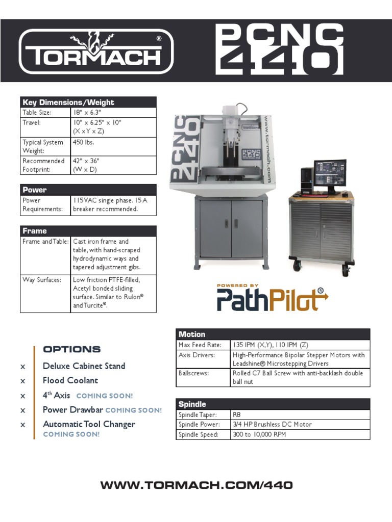 Tormach PCNC 440 Brochure | PDF