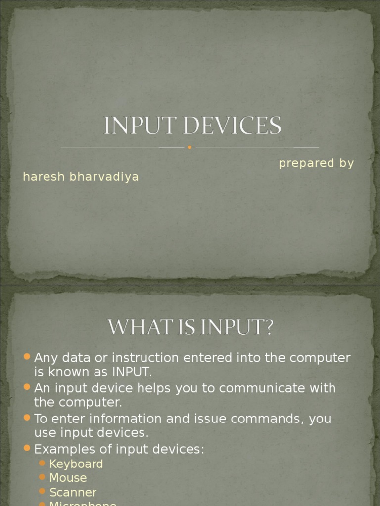 Input Devices | PDF