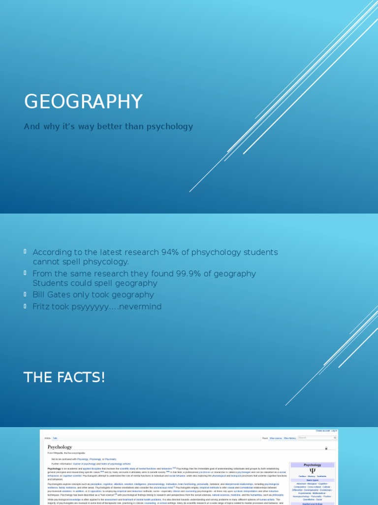 Geography: and Why It's Way Better Than Psychology | PDF | Science ...