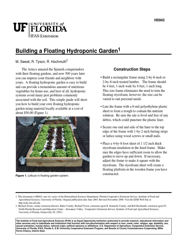 Build Your Own Floating Hydroponic Garden | PDF | Hydroponics | Landscape