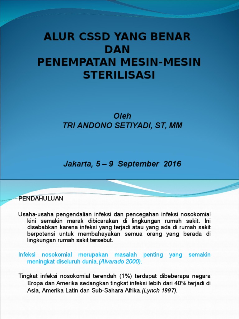 Alur CSSD & Penempatan Mesin | PDF