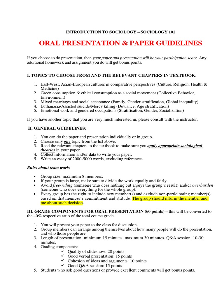Sociology 101 Presentation Guide | PDF | Social Stratification | Sociology