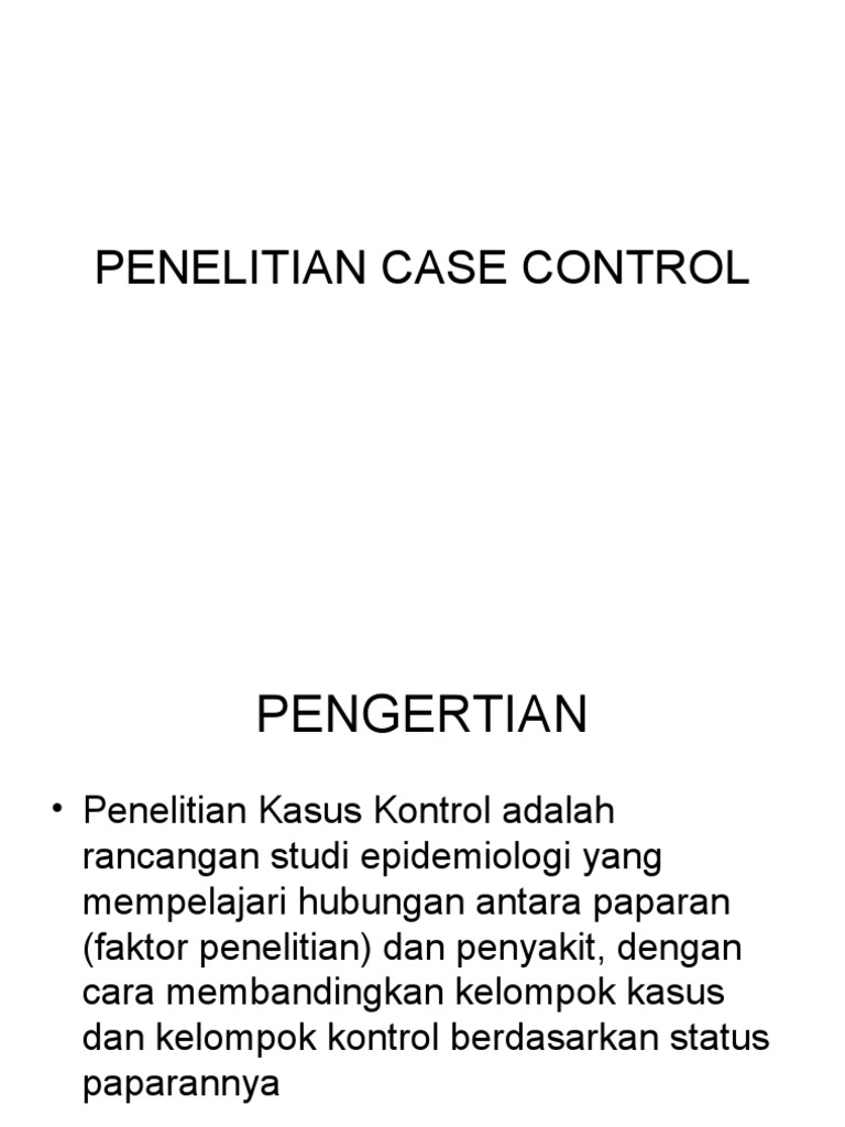 Metode Case Control | PDF
