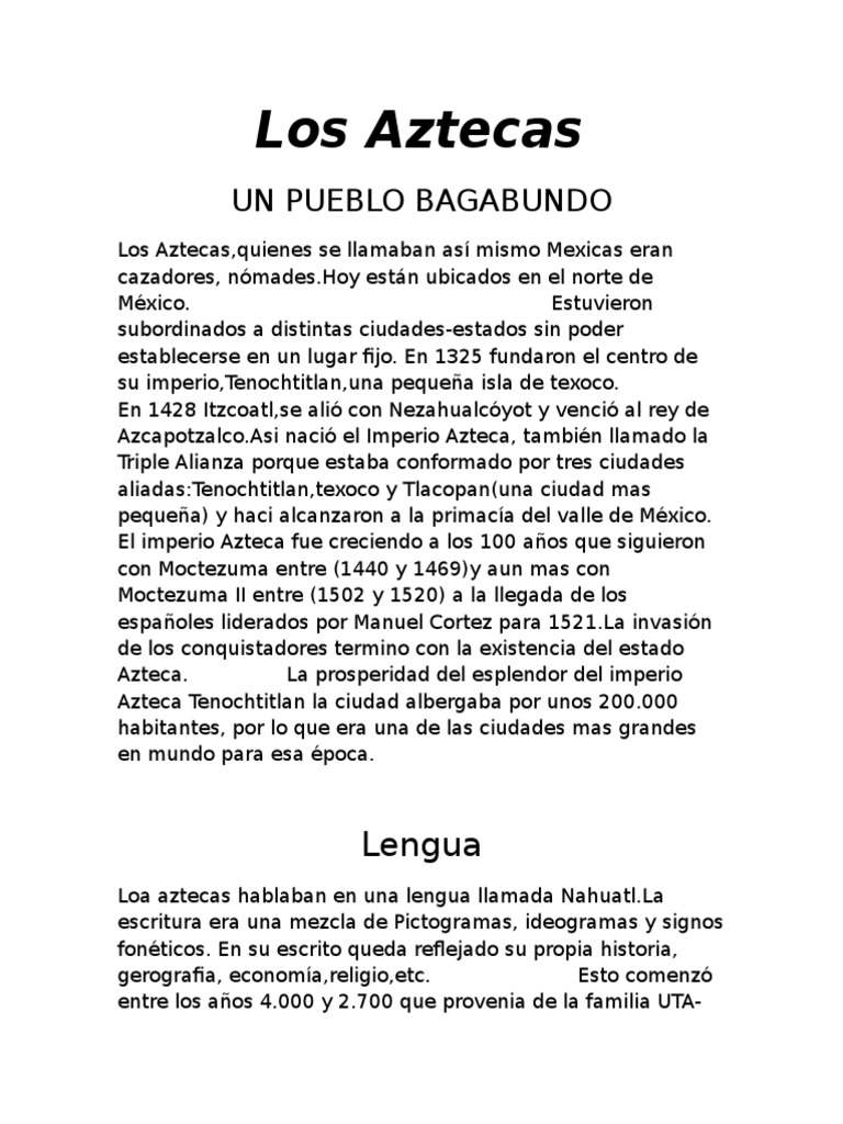 Los Aztecas | PDF | azteca | Calendario