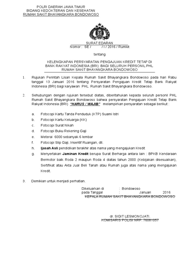 Contoh Surat Edaran | PDF