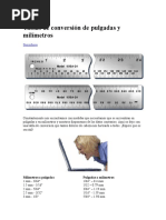 Tabla Fracciones A Milimetros | PDF
