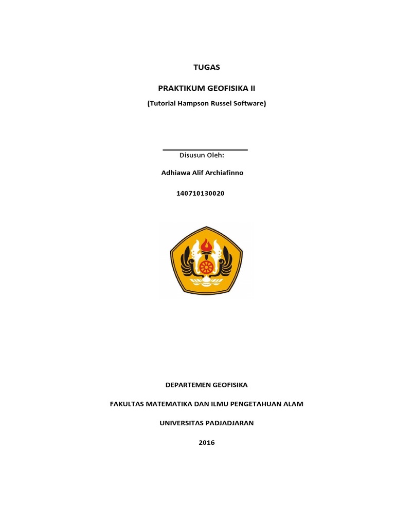 MENGENAL HAMPSON RUSSELL SOFTWARE UNTUK GEOFISIKA | PDF