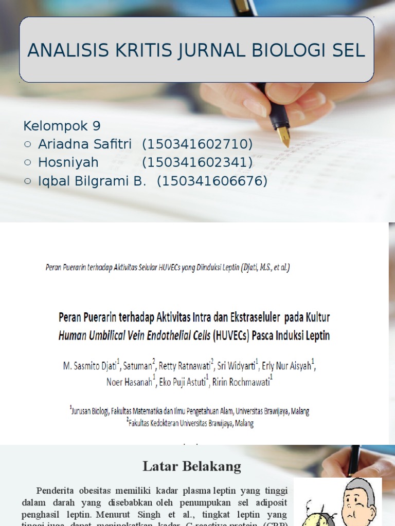 Analisis Jurnal Biologi Sel Kel.9 Fix | PDF