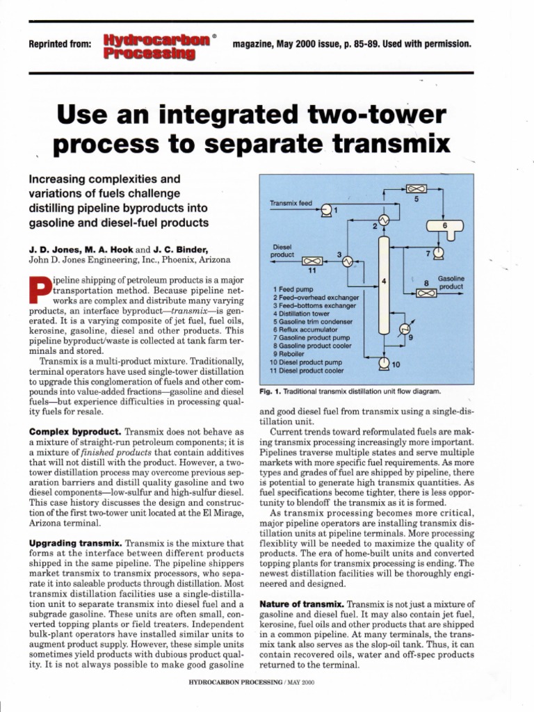 Transmix Processing | Download Free PDF | Gasoline | Distillation