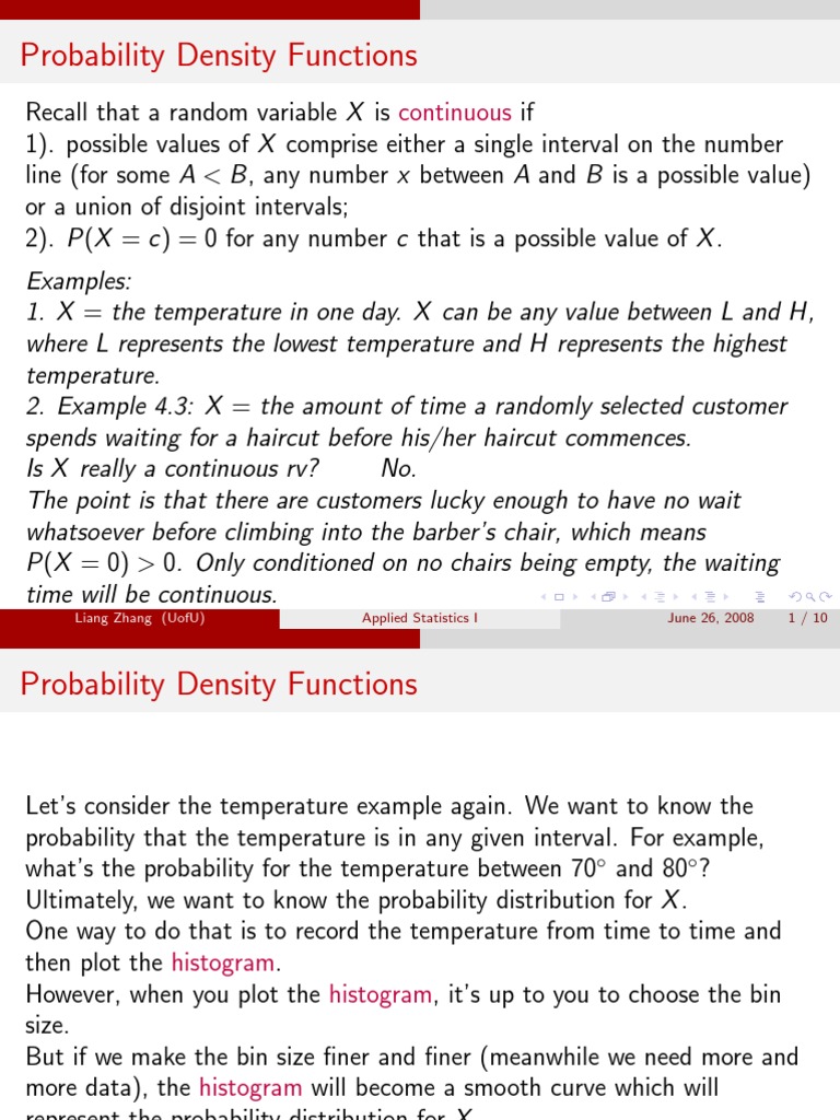 Probability Density Function | PDF | Histogram | Probability Density ...