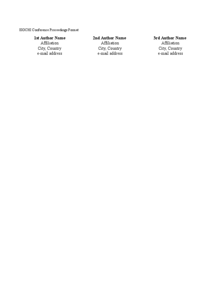 Format Paper SIGCHI | PDF | Portable Document Format | Arial
