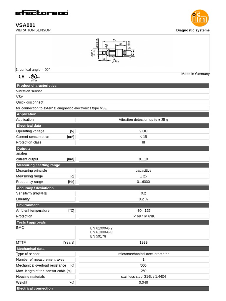 VSA001 Datasheet | PDF