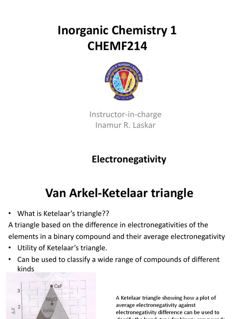 Electronegativity | PDF | Ion | Chemical Bond