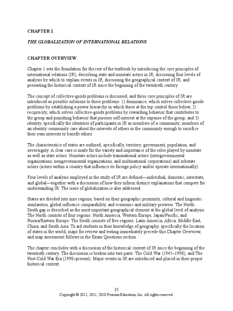 IMTB Chapter-1 | PDF | International Relations | Cold War