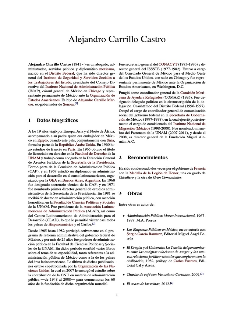 Alejandro Carrillo Castro | PDF | Ciudad de México | Naciones Unidas