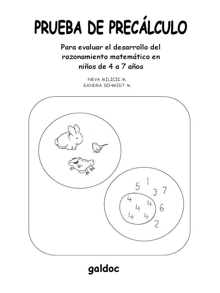 1 Prueba de Pre-Cálculo Cuaderno de Estímulos
