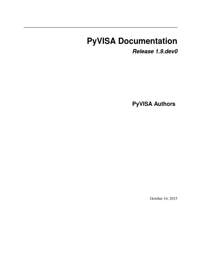 Pyvisa | Download Free PDF | Library (Computing) | Method (Computer ...