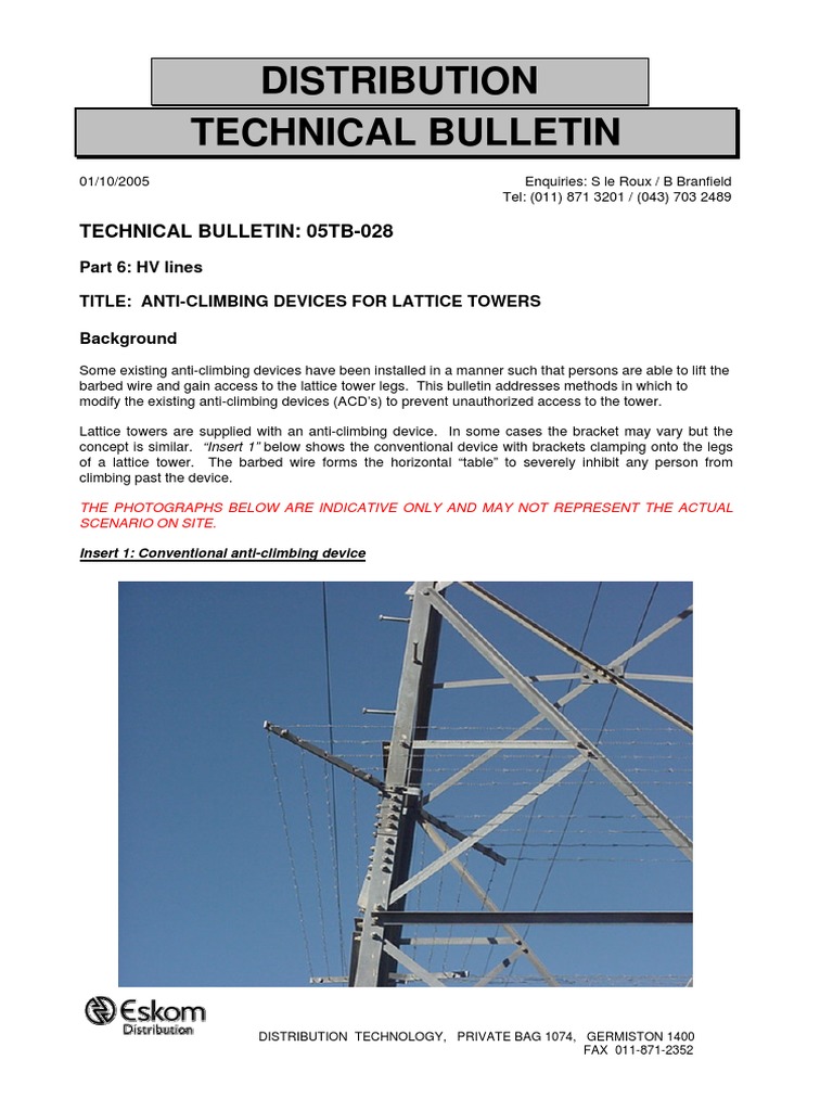 Anti Climb Devices | PDF | Wire | Manufactured Goods