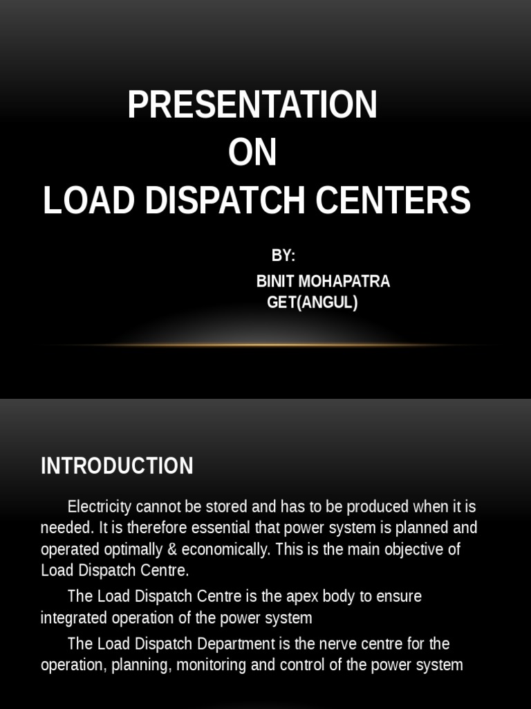 Load Dispatch Center | PDF | Scada | Electric Power System