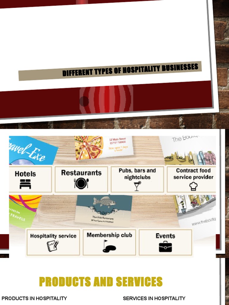 DiffereDifferent Types of Hospitality Businesses LO1.nt Types of ...