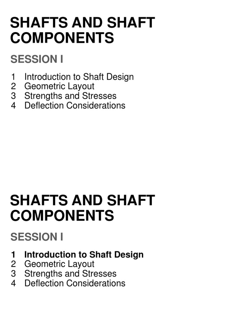 Shaft Design and Component Analysis | PDF | Stress (Mechanics ...
