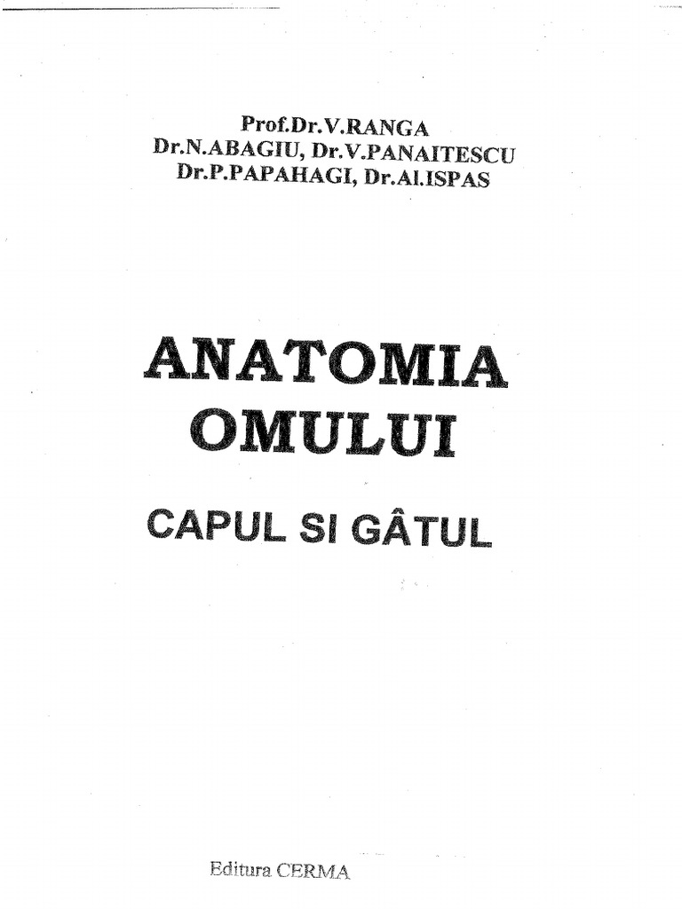 RANGA Anatomie Cap Si Gat | PDF
