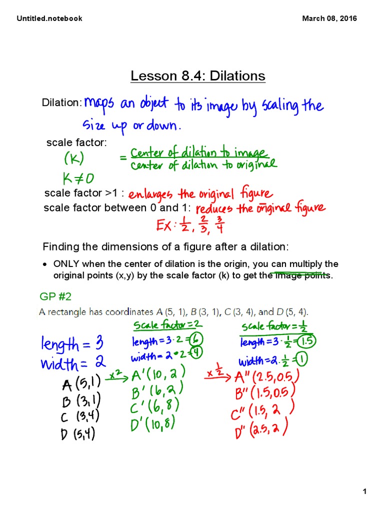 Understanding Dilations in Geometry | PDF