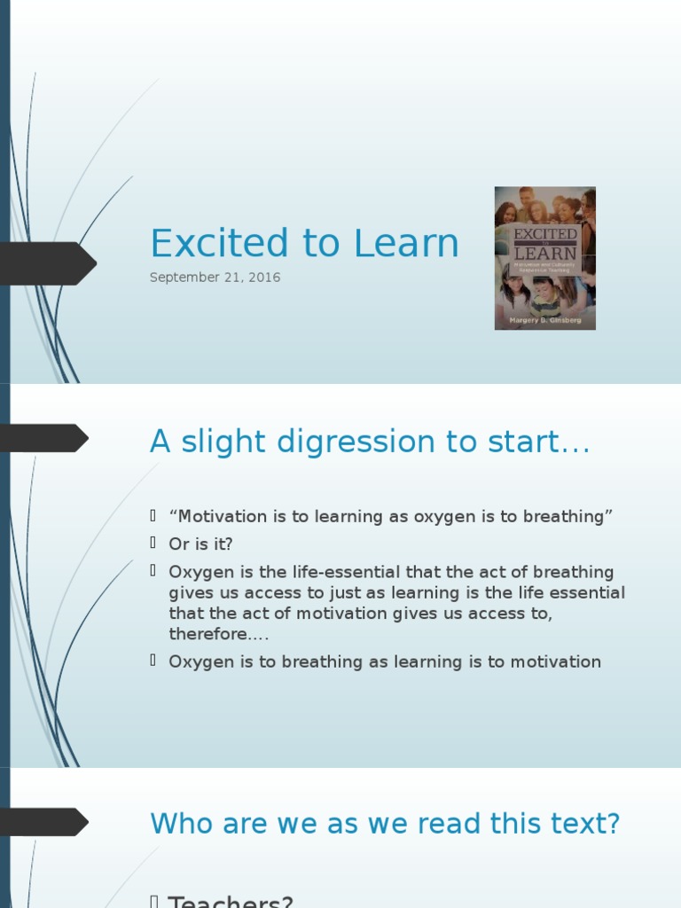 Excited To Learn | PDF