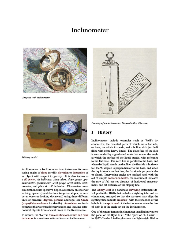 Inclinometer | PDF | Measuring Instrument | Scientific Observation