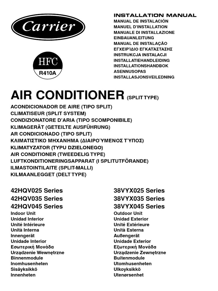 Carrier Inverter 350053hqv 025 035 00 Mi2 | PDF | Enchufes y tomas de ...