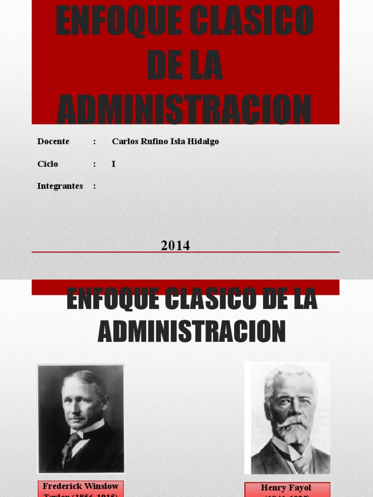 Enfoque Clasico De La Administracion Pdf