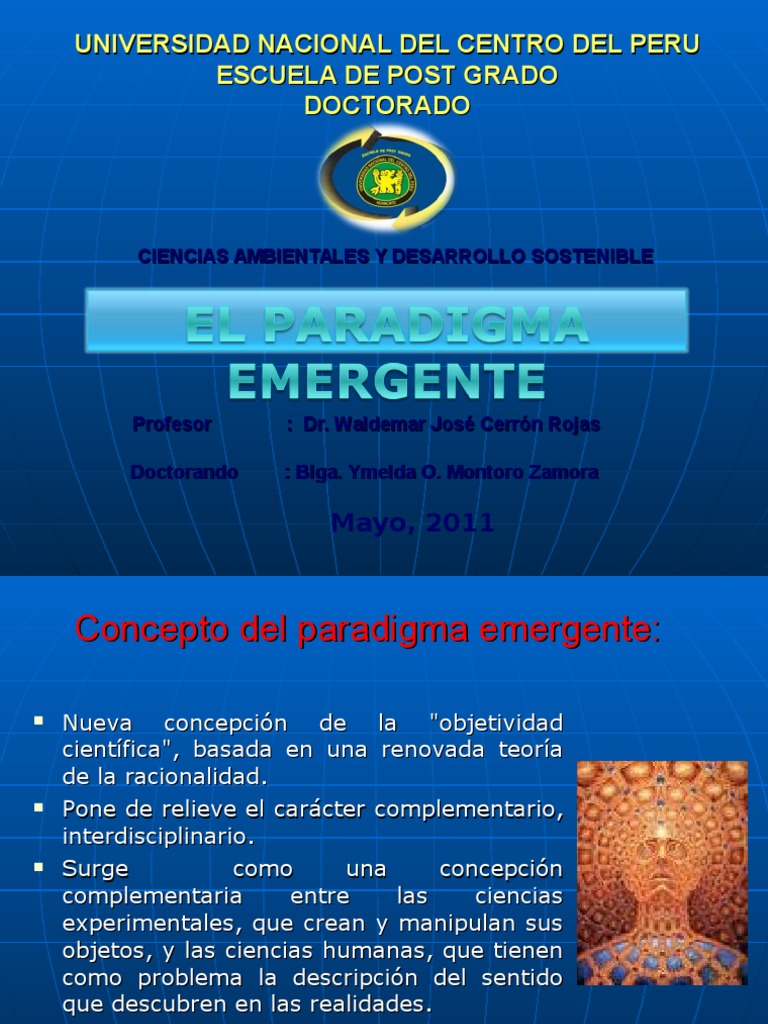 Paradigma Emergente Ymz | PDF | Paradigma | Interdisciplinariedad