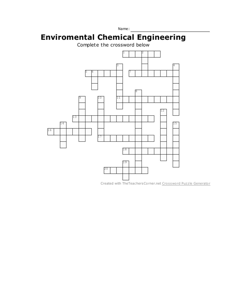 Environmental Engineering Crossword | PDF | Science & Mathematics
