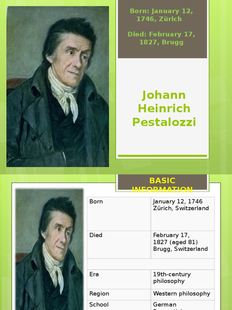 Johann Heinrich Pestalozzi | PDF