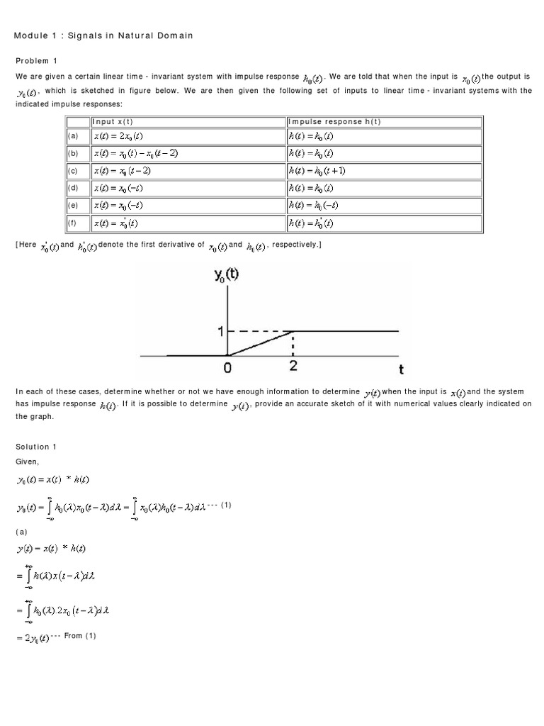 PS1 | PDF | Sampling (Signal Processing) | Convolution