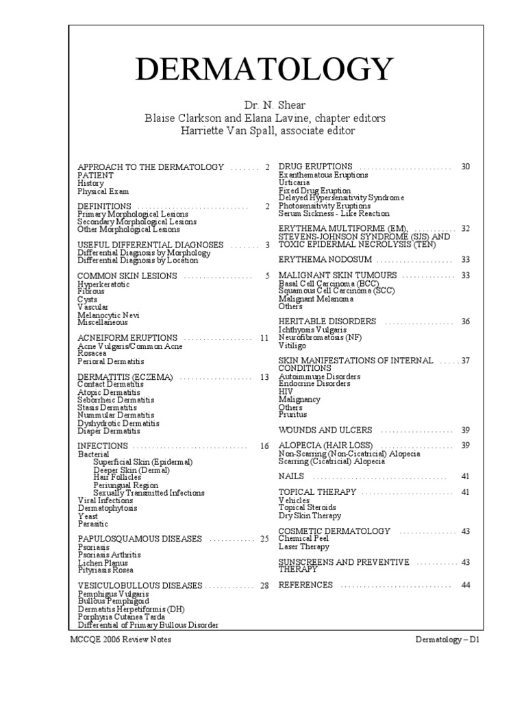 Dermatology Pdf Dermatitis Integumentary System
