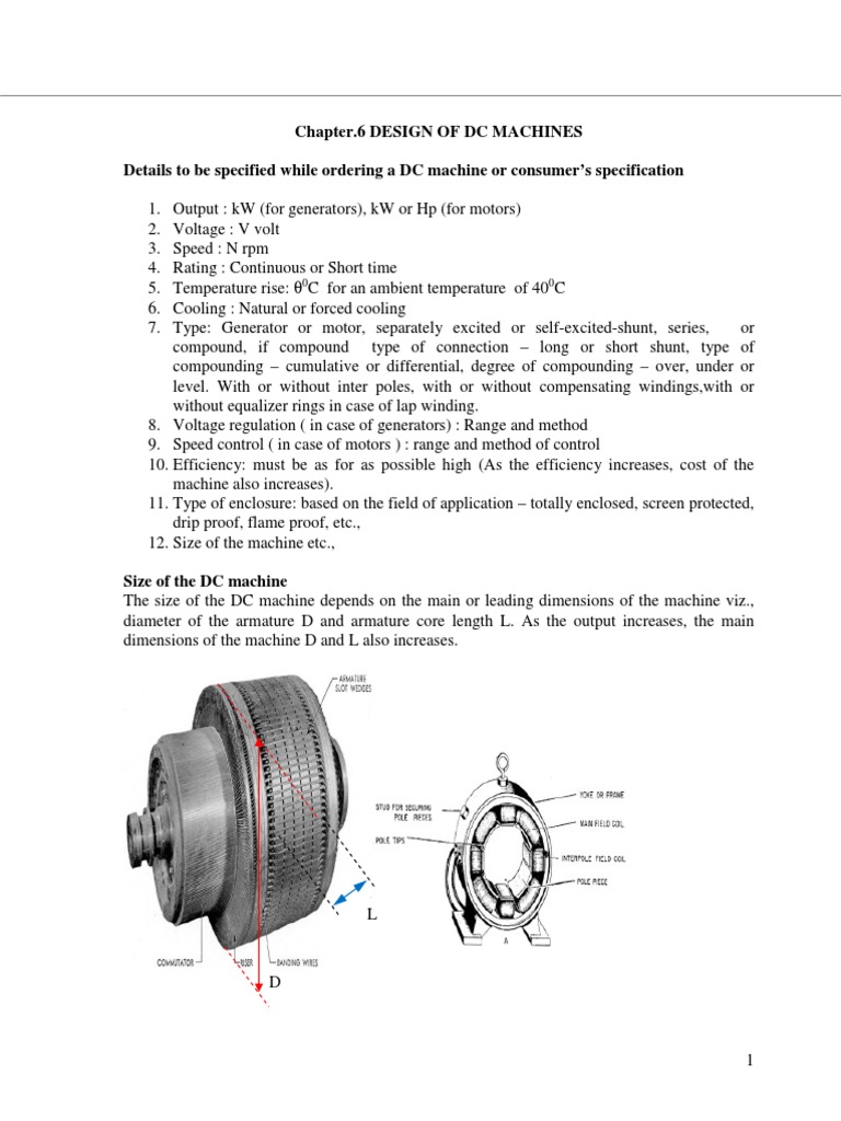 Unit 6 Design of DC Machines | PDF | Electric Motor | Inductor