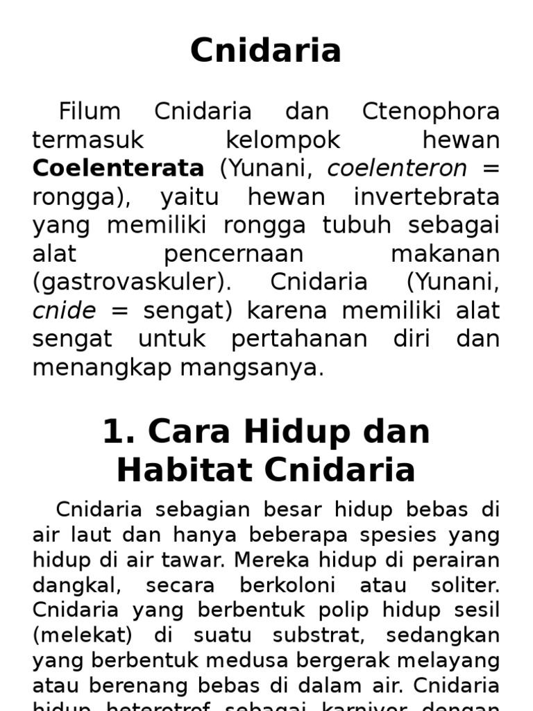 Cnidaria | PDF | Sains & Matematika