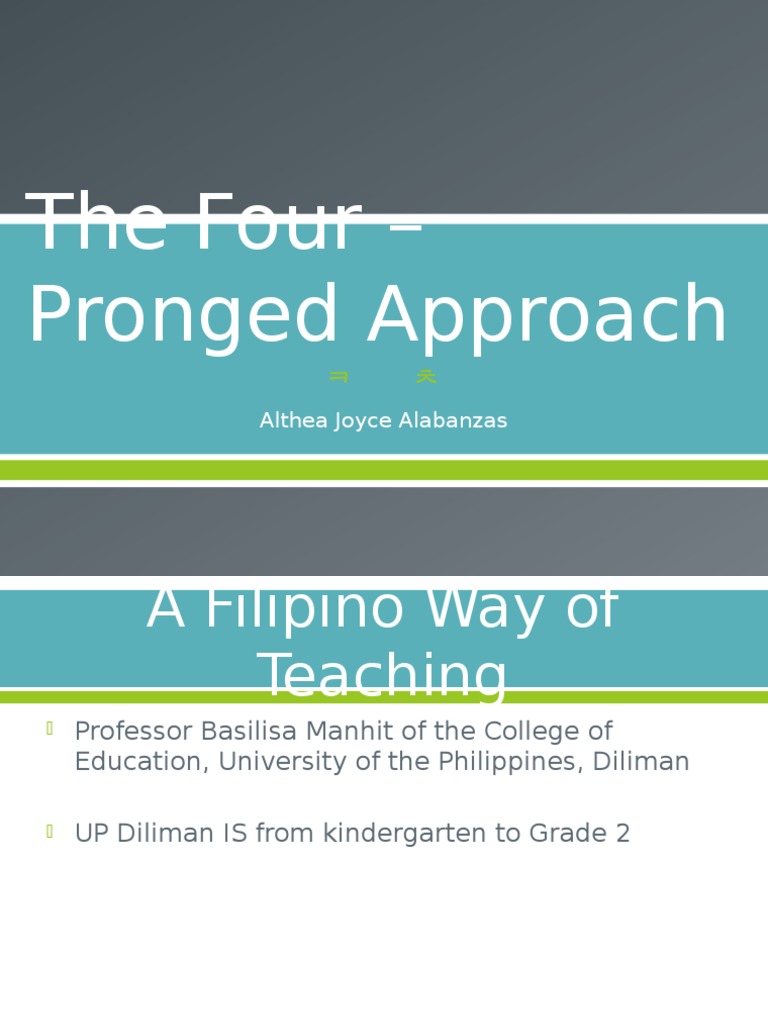 The Four Pronged Approach | PDF | Reading Comprehension | Reading (Process)