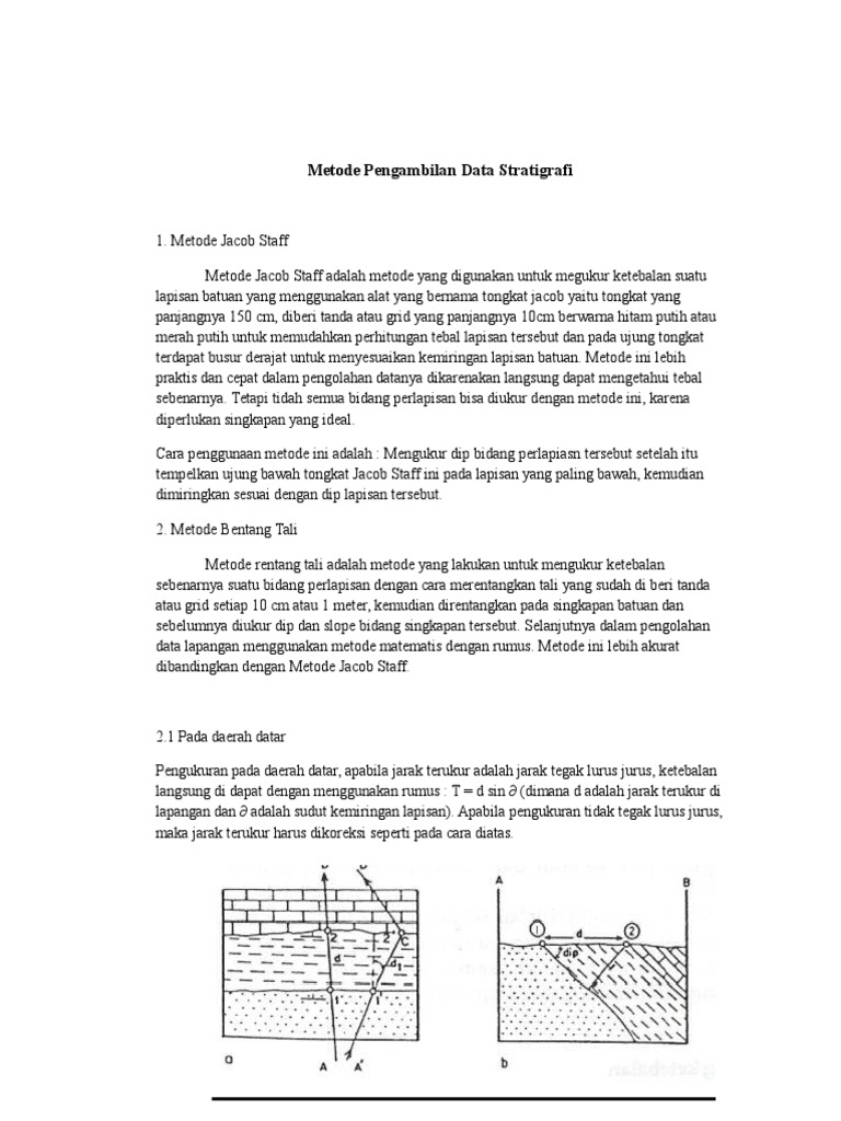 Metode Pengambilan Data Stratigrafi | PDF