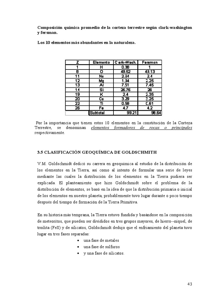 Goldsmith | PDF | Geoquímica | Tierra