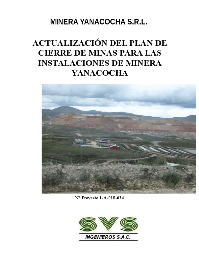 Plan de Cierre de Minera Yanacocha | PDF | Tecnología