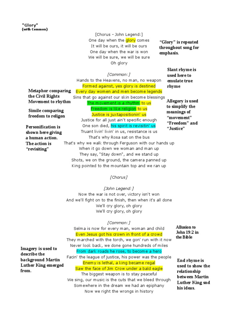John Legend Annotation | PDF