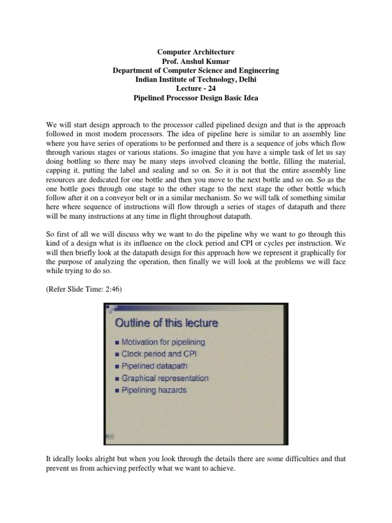 Pipelining | PDF | Instruction Set | Central Processing Unit