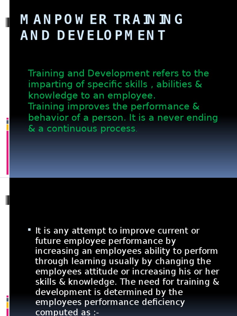 Manpower Training and Development | Employment | Performance Appraisal