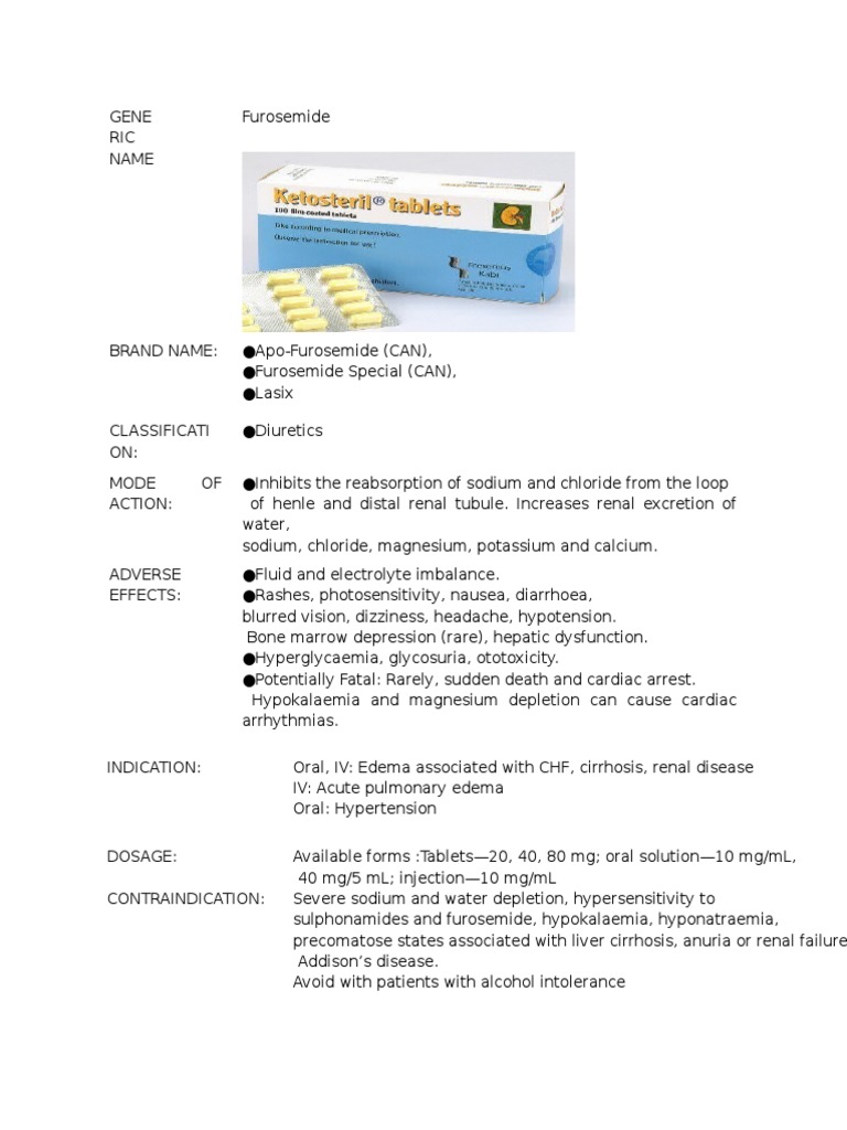 furosemide drug study